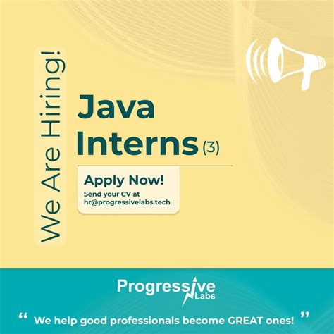 Progressive Labs On Linkedin Paid 6 Weeks Java Internships Available Payment Amount 30000