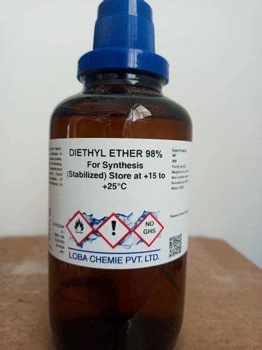 500 Ml Lab Reagent Grade 98 Diethyl Ether Solvent At Best Price In Rajkot