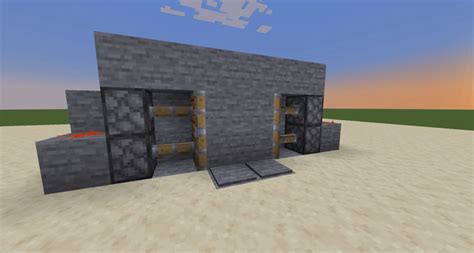 Minecraft Automatic Door Mechanism Easy Construction With Redstone