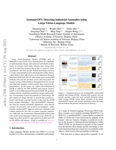 Pdf Anomalygpt Detecting Industrial Anomalies Using Large Vision Language Models