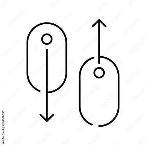Modern Linear Pictogram Of Scroll Down Concept Line Icon Scroll Down
