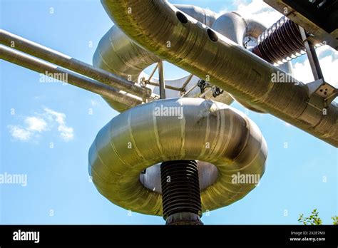 the experimental science setup cascade transformers technology futuristic scientific equipment