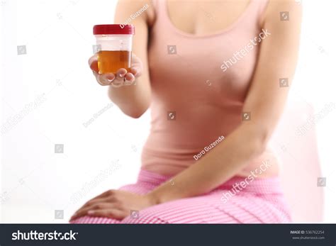 Female Holding Container Urine Sample Cup Stock Photo Shutterstock
