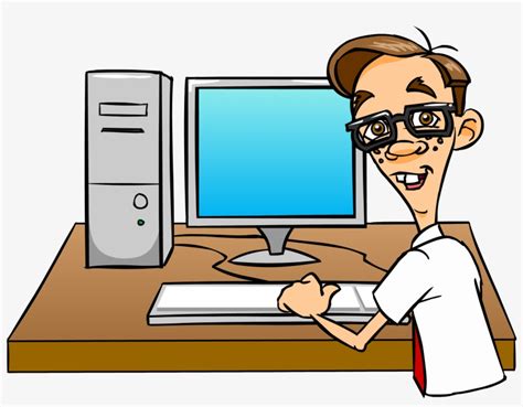 Computer Nerd Png Nerd On Computer 2290x1738 PNG Download PNGkit