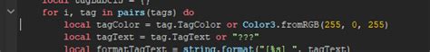 Tagcolor Is Not A Valid Member Of Color3 Scripting Support