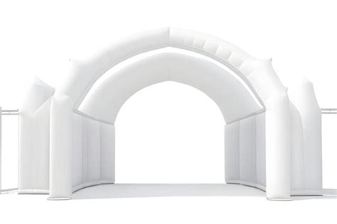 Premium Photo White Blank Inflatable Angular Arch Tube Or Event