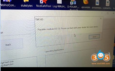 how to solve tm100 v7 14 “payable module 0 days” error