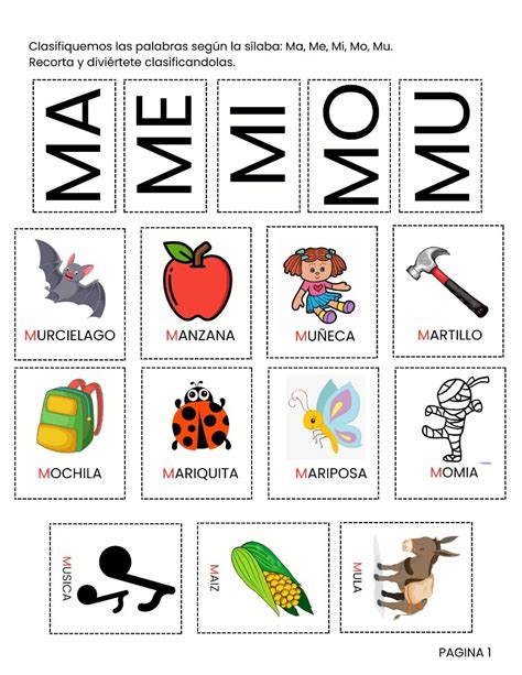 Actividad Ma Me Mi Mo Mu Para Preescolar Artofit