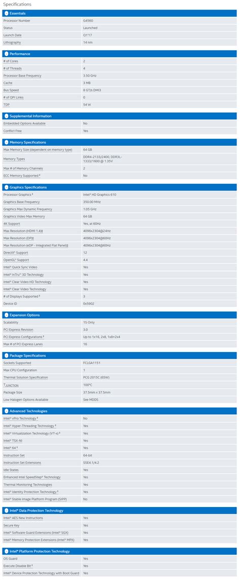 Buy Intel Pentium G4560 [bx80677g4560] Pc Case Gear Australia