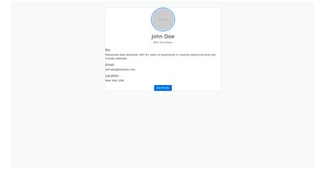 User Profile Editor Free Html Bootstrap Component