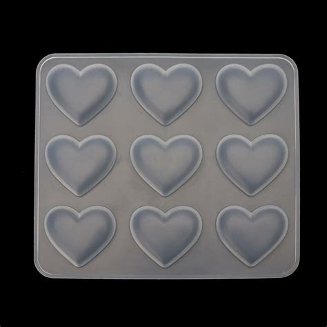 Puffy 9 Hearts Silicone Mould Pocket Hug Hearts Mold Keyring Mold