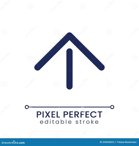 Move Upward Pixel Perfect Linear Ui Icon Stock Vector Illustration Of Vector Option