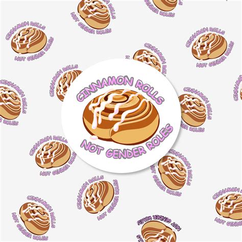 Cinnamon Rolls Not Gender Roles Sticker Laptop Decal Die Cut Etsy