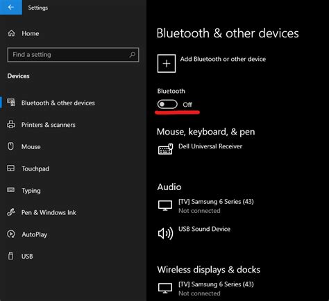 How Do I Turn On Blue Tooth Windows 10 No Onoff For Blutooth On