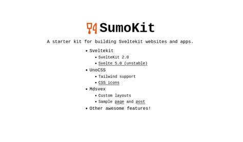 GitHub Sharu Sumo Sveltekit A Starter Kit For Building Sveltekit Websites And Apps