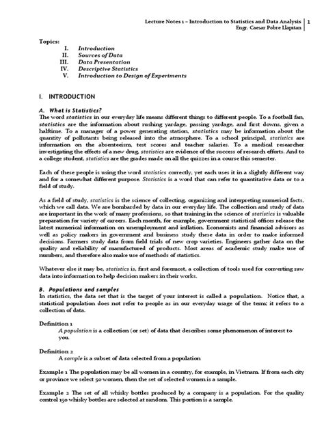 An Introduction To Statistics Defining Key Concepts And Scales Of Measurement Pdf Level Of