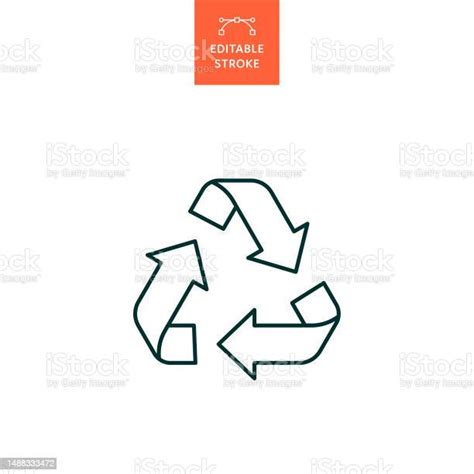 편집 가능한 스트로크가 있는 재활용 선 기호 아이콘은 웹 디자인 모바일 앱 Ui Ux 및 Gui 디자인에 적합합니다 개념에 대한