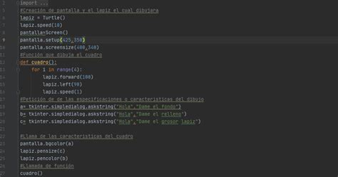 Python Tutorial Cuadro Con Especificaciones