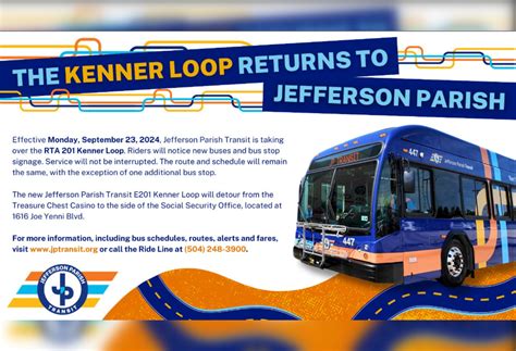 Jefferson Parish Transit Takes Over Kenner Loop Lowers Fares And