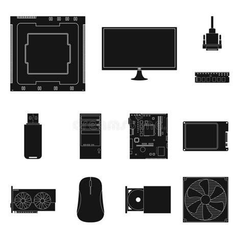 Vector Illustration Of Internet And Electronics Symbol Collection Of