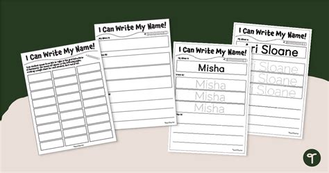 Name Tracing Worksheets Auto Fill Handwriting Sheets Teach Starter