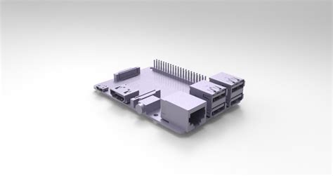 Raspberry Pi 4 3d Model 25 Gltf Unknown Stl Dae 3ds Blend Obj Fbx Free3d