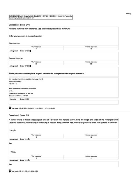 MAT 225 Module Six Problem Set MAT225 Studocu