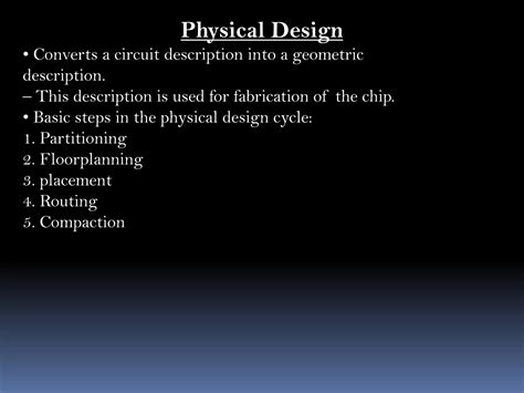 vlsi physical design automation on partitioning pptx
