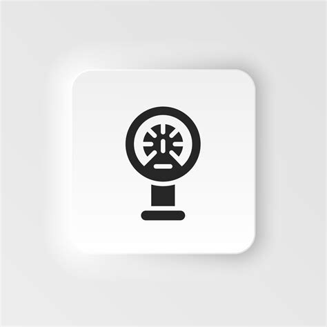 Mass Production Meter Neumorphic Style Vector Icon Simple Element