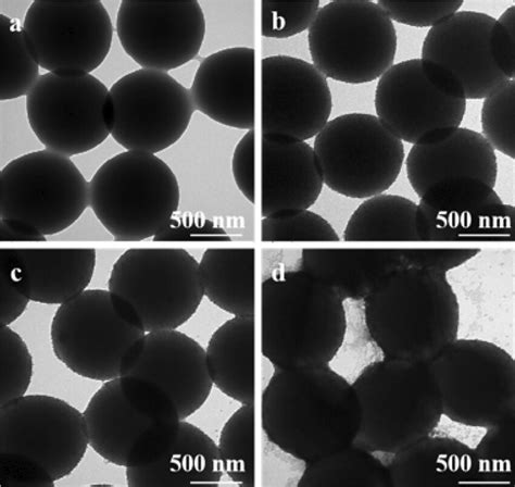 Tem Image Of Ps Sio2 Composite Particles Prepared With Different 10 Nm Download Scientific
