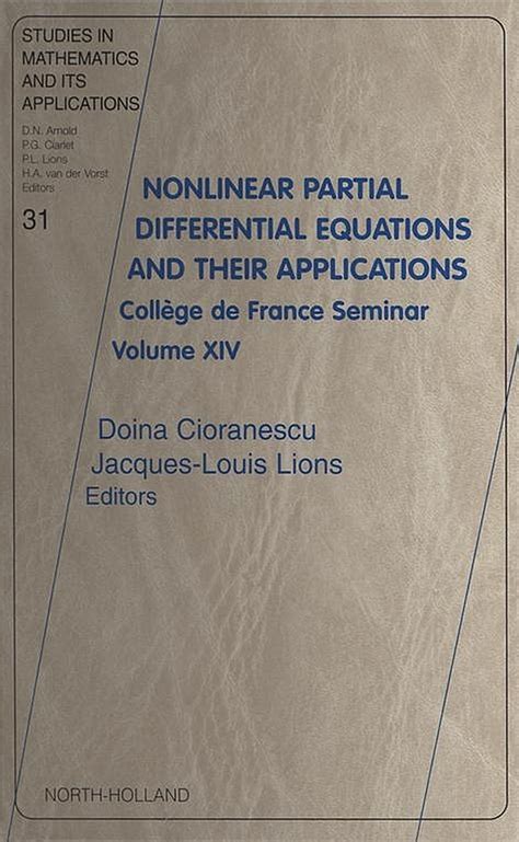 Nonlinear Partial Differential Equations And Their Applications Ebook