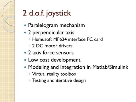 ppt virtual reality interface in matlab simulink for mechatronic interface powerpoint