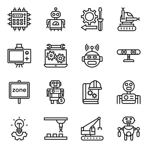 Pack Of Robotics Vector Icons 16761147 Vector Art At Vecteezy