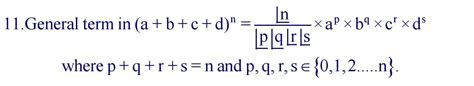 Binomial Theorem Formula For 11th Class Formula In Maths