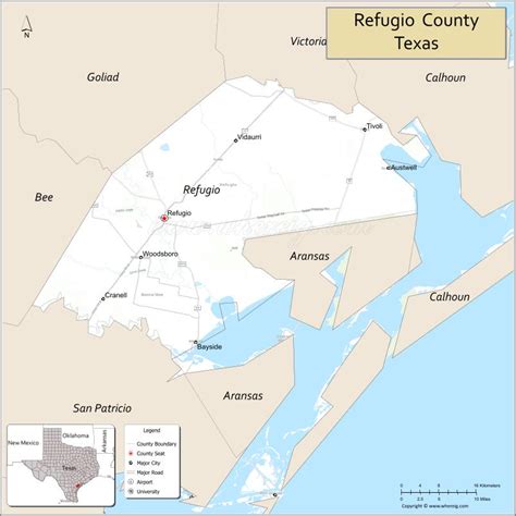Refugio County Map Texas Usa Check Where Is Located Major Cities