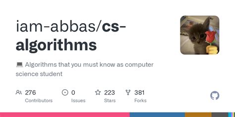 GitHub Iam Abbas Cs Algorithms Algorithms That You Must Know As