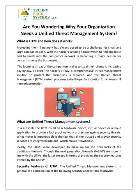 Ppt Are You Wondering Why Your Organization Needs A Unified Threat