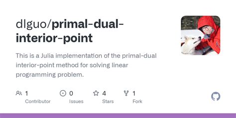 Github Dlguoprimal Dual Interior Point This Is A Julia