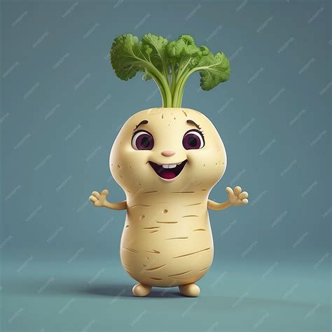 Premium Photo 3d Cute Parsnip Character