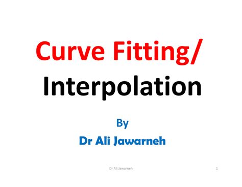 Curve Fitting Interpolation Compatibility Mode Curve Fitting Curve Fitting Studocu