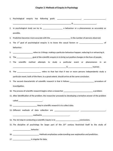 2 Methods Of Enquiry Pdf Experiment Scientific Method