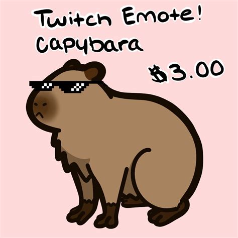 Capybara Twitch Discord Emote Etsy