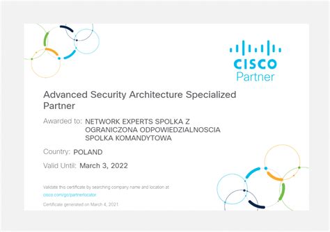 Uzyskaliśmy Status Cisco Advanced Security Architecture Specialization