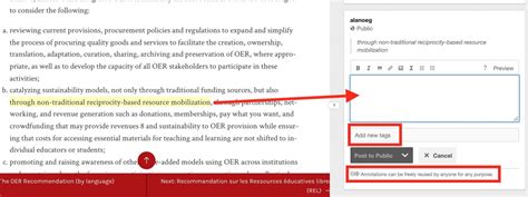 Annotating With Hypothesis Annotating The UNESCO Recommendation On OER