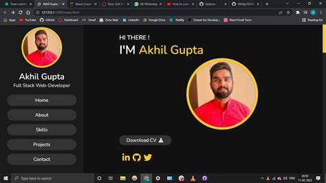 Github Akhilg 02akhilportfolio Get The Look At My Portfolio It