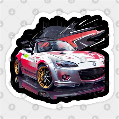 Mazda Mx5 Cyberpunk Tuning Jdm Cyberpunk Mazda Mx5 Sticker TeePublic
