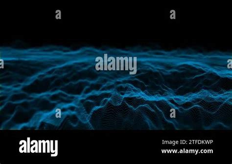 Futuristic Abstract Digital Aqua Particle Balls Waveform Oscillation