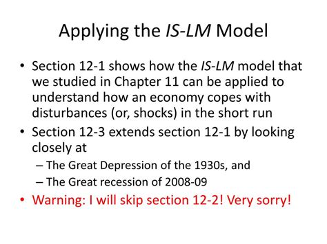 PPT Aggregate Demand II Applying The IS LM Model PowerPoint Presentation ID