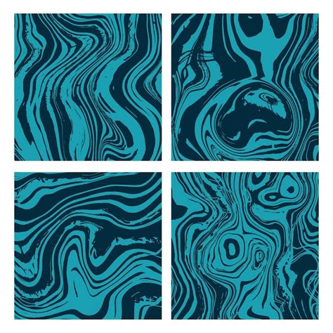 Набор абстрактного фона с текстурой кисти Премиум вектор