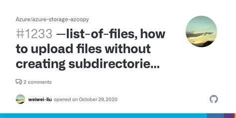 List Of Files How To Upload Files Without Creating Subdirectories In Azure Container · Issue